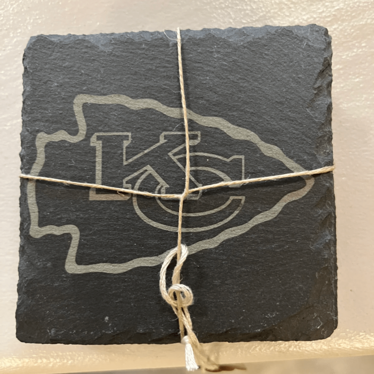 Laser Engraved Slate Coaster Set - Backwoods Creations LLC