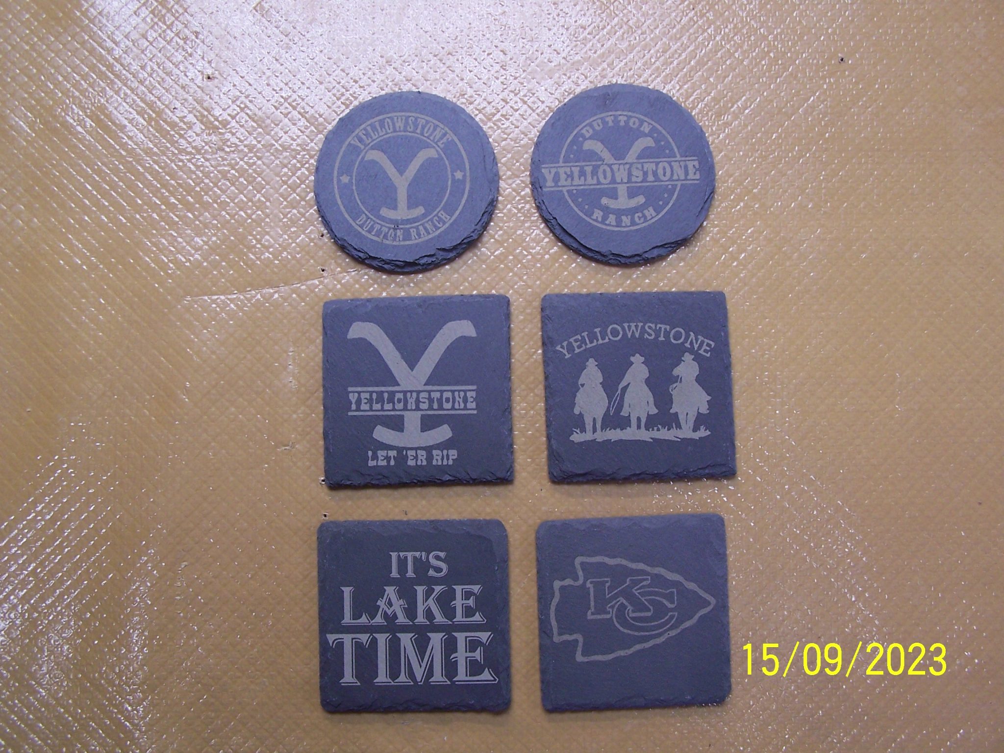 Laser Engraved Slate Coaster - Backwoods Creations LLC