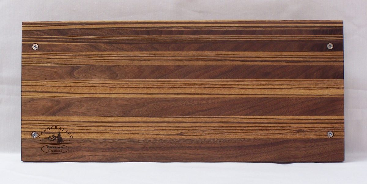 Laser Engraved Bread Board with Handles - Backwoods Creations LLC