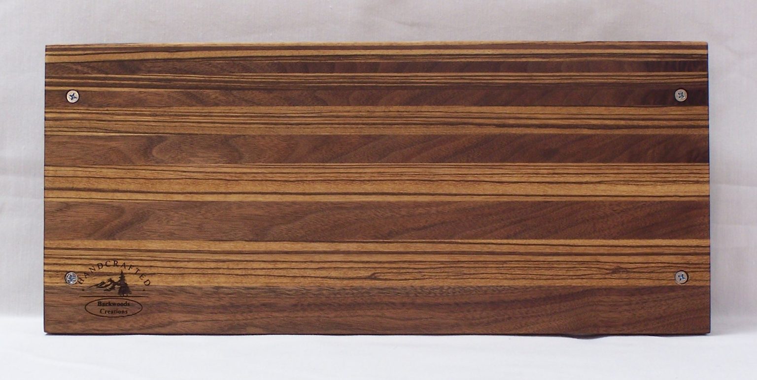 Laser Engraved Bread Board with Handles - Backwoods Creations LLC