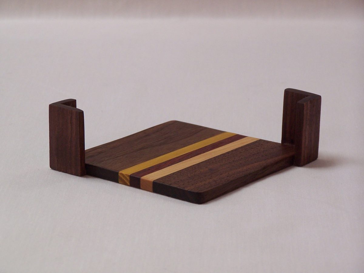 Solid Wood Coasters with Stand - Backwoods Creations LLC